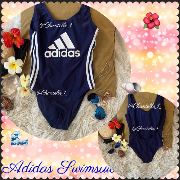 adidas | Swim | Adidas Womens Logo Solid One Piece Swimsuit | Poshmark